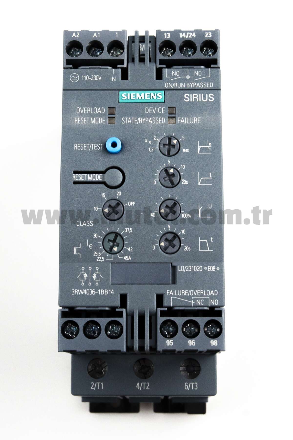 Siemens 22kW Sirius Yumuşak Yol Verici (Soft Starter) 3RW4036-1BB14 | Mutel